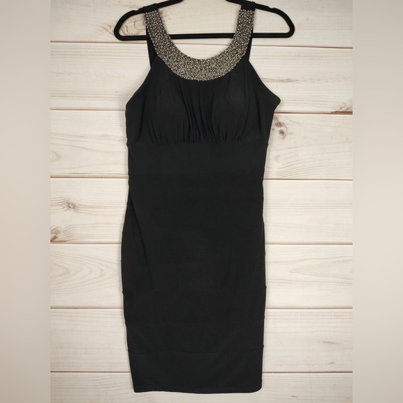 Cachet | Dresses | Cachet Xl Dress Womans Sleeveless Beaded Wide Crew ...